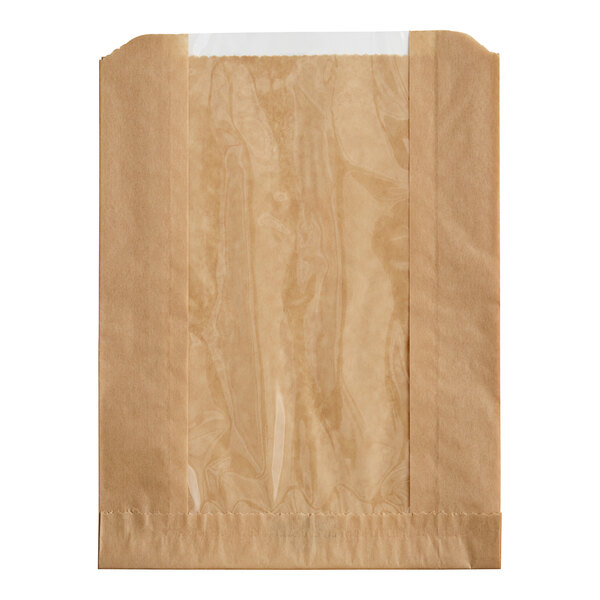 Bagcraft Packaging 300116 6 1/2" x 2" x 8 1/2" Ecocraft Kraft Grease ...