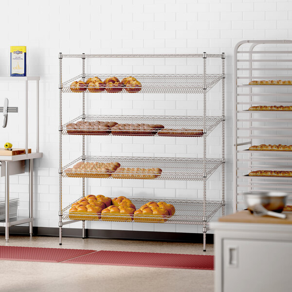 Regency 24" x 60" NSF Chrome Slanted Wire Shelf