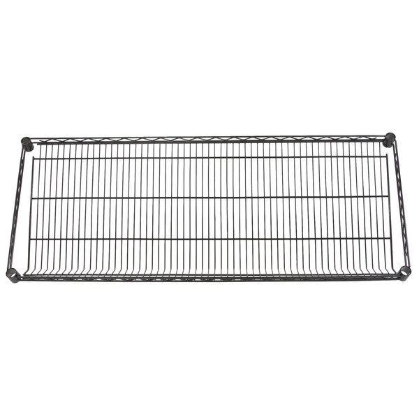 Regency 18" x 48" NSF Black Epoxy Slanted Wire Shelf