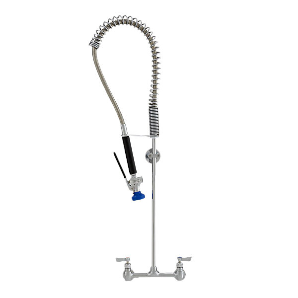 Fisher 67989 Backsplash Mounted Stainless Steel Pre-Rinse Faucet with 8 ...