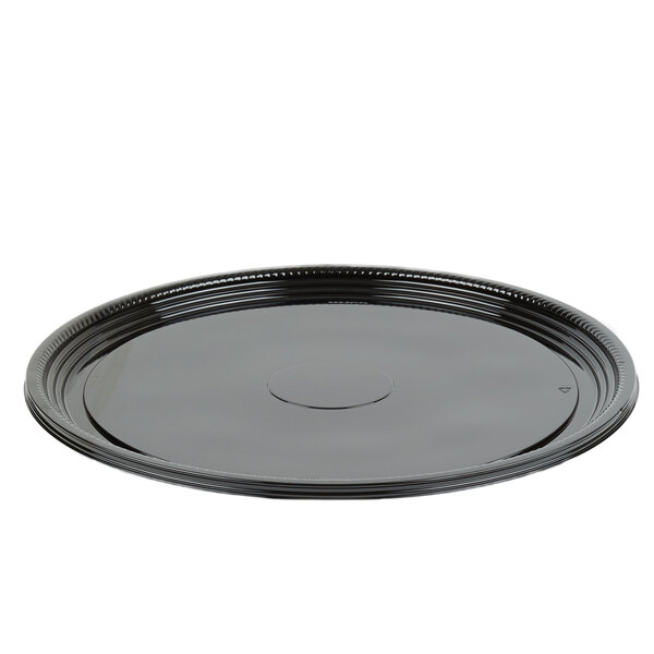 WNA Comet A518PBL Caterline Casuals 18" Black Round Catering Tray - 25/Case