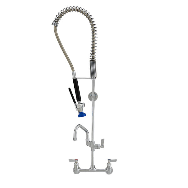 Fisher 68071 Backsplash Mounted Stainless Steel Pre-Rinse Faucet with 8 ...