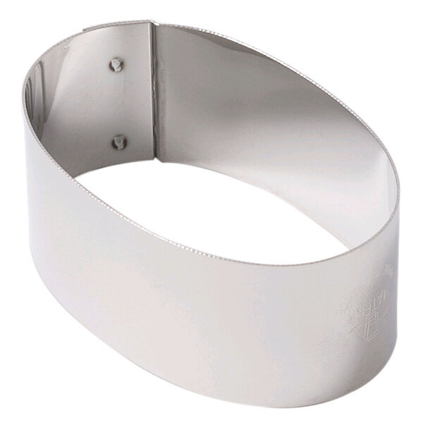 Matfer Bourgeat 376040 3" x 1 3/4" Stainless Steel Oval Cake Ring ...