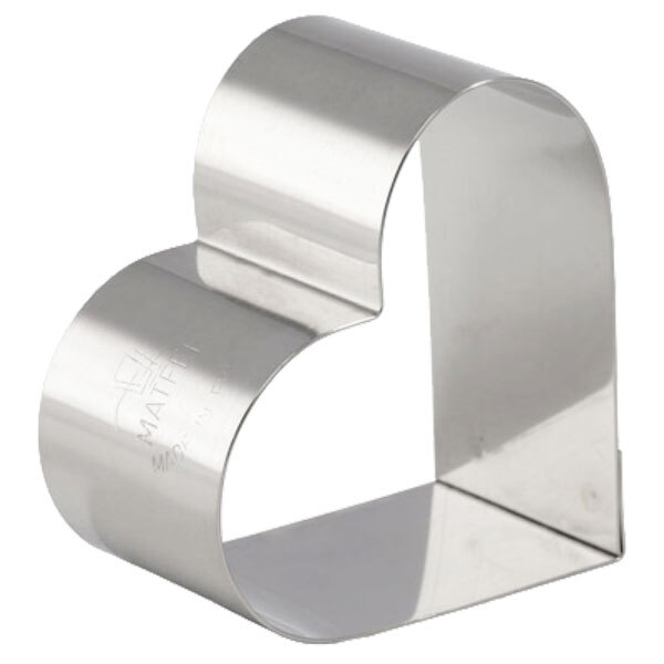 Matfer Bourgeat 376005 2 3/4" x 2 3/16" Stainless Steel Heart Cake Ring ...