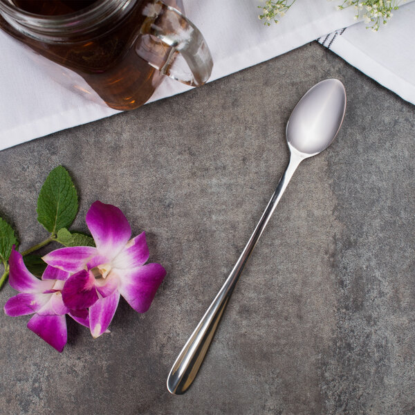 Acopa Benson 8" 18/0 Stainless Steel Heavy Weight Iced Tea Spoon - 12/Case