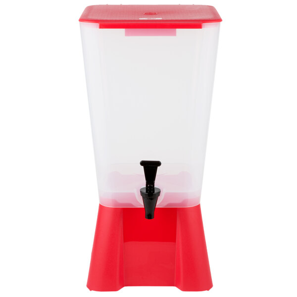 Choice 5 Gallon Red Beverage / Juice Dispenser