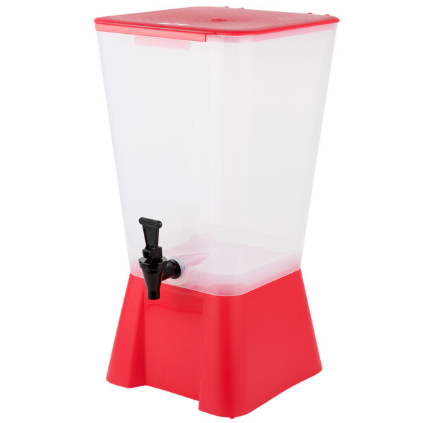 Choice 5 Gallon Red Beverage / Juice Dispenser