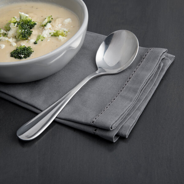 Acopa Benson 6 11/16" 18/0 Stainless Steel Heavy Weight Bouillon Spoon ...