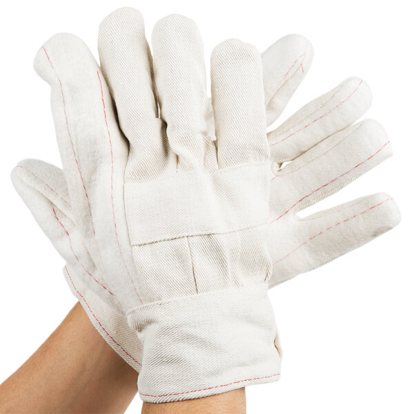 Cordova Men's Heavy Weight Cotton Double Palm Work Gloves with Burlap ...