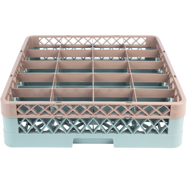 Noble Products 20-Compartment Gray Full-Size Glass Rack with 1 Brown ...