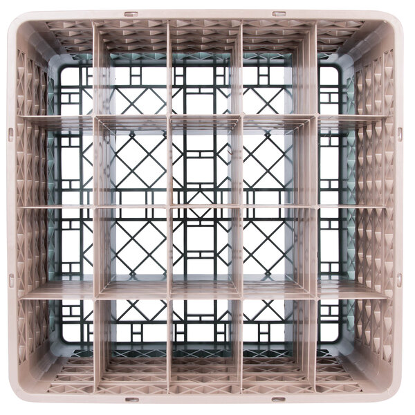 Noble Products 20-Compartment Gray Full-Size Glass Rack with 4 Brown ...