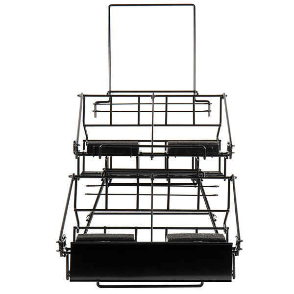 Choice 14" x 23 1/8" x 17 1/2" Black Wire 4 Compartment Airpot Rack ...