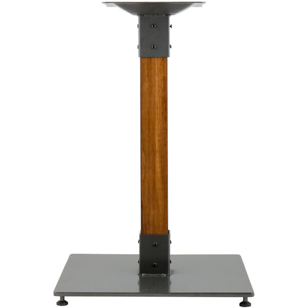 Lancaster Table & Seating Antique Walnut Industrial Wooden Dining ...