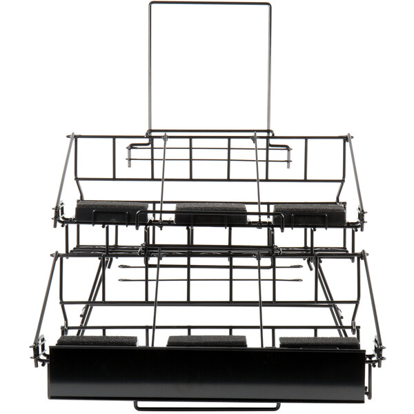 Choice 20 1/4" x 23 5/16" x 17 3/8" Black Wire 6 Compartment Airpot ...