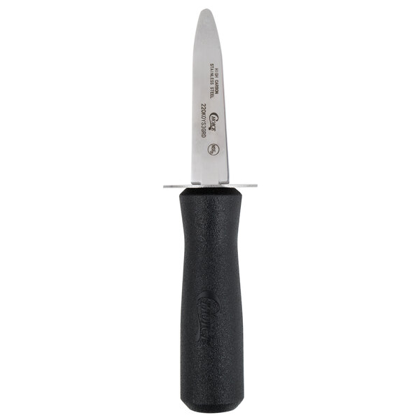 Oyster Shucker Knife | Choice 3" Black Boston Style Oyster Knife with Guard