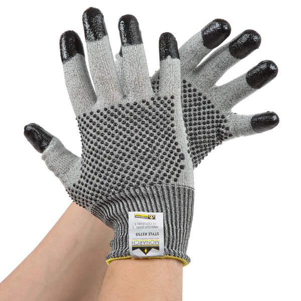 Cordova Monarch Dots Gray Engineered Fiber Cut Resistant Gloves with ...