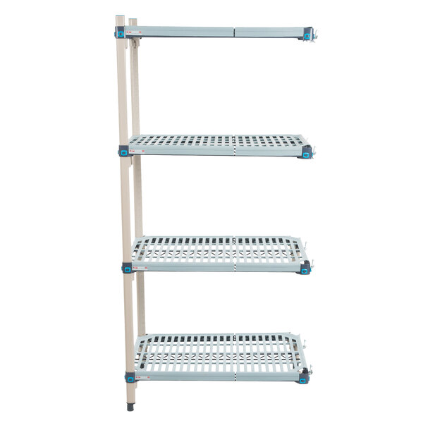 Metro AX426G4 MetroMax 4 Grid 4-Shelf Stationary Shelving Add On Unit ...