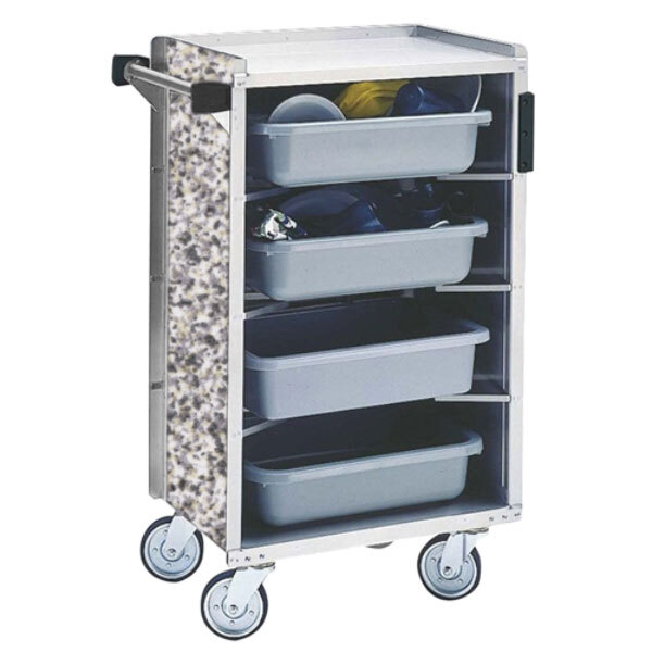 Lakeside 890GS Medium-Duty Stainless Steel Enclosed Bussing Cart with ...