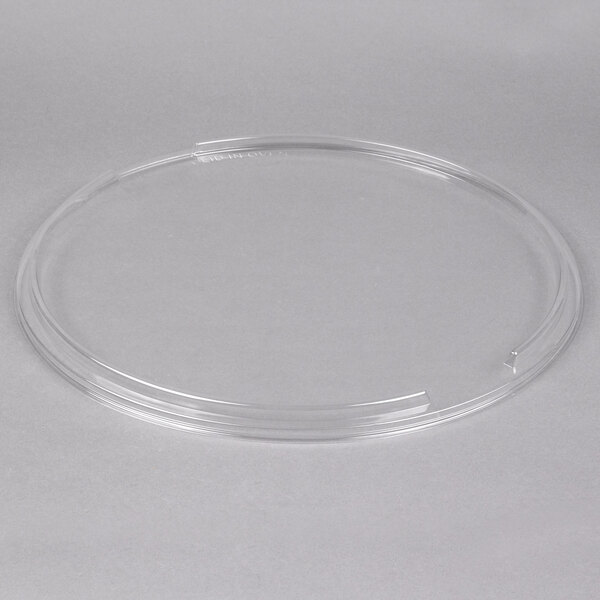 Solut 00074 15" Clear PET Plastic Smooth Wall Round Flat Lid - 75/Case