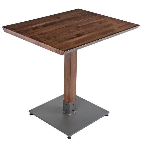 Lancaster Table & Seating Industrial 30" x 48" Rustic Walnut Finish ...