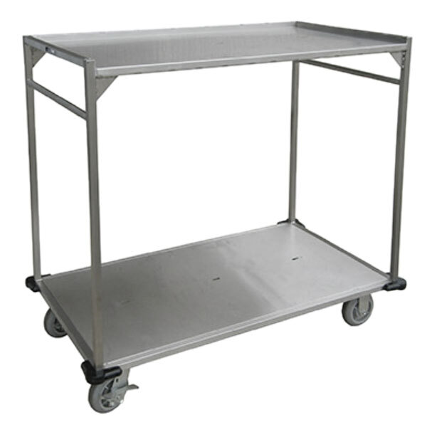 Lakeside PB51 PrisonBilt Two Shelf Open Tray Delivery Cart - 53" x 30 ...