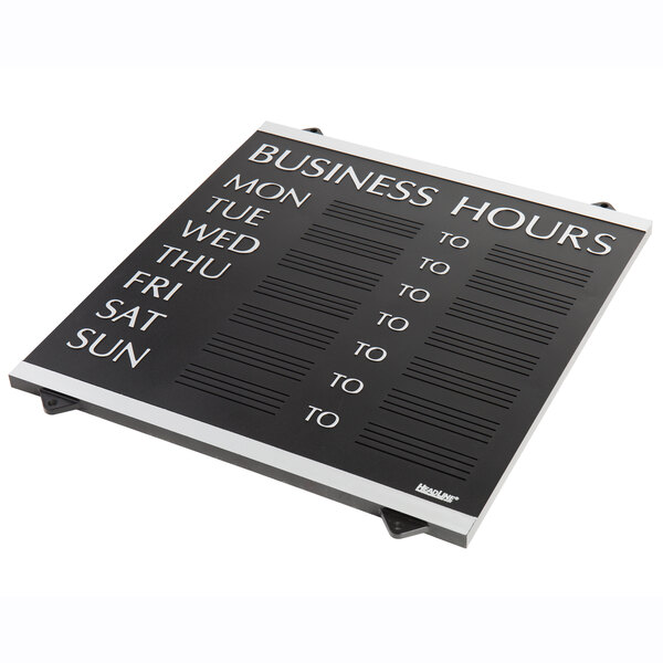 Headline Sign 4247 Century Series 13" x 14" Black Heavy-Duty Plastic ...