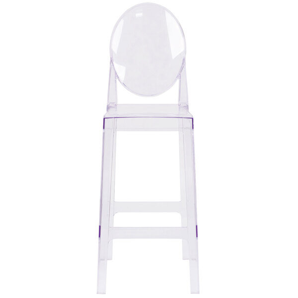 Flash Furniture Ghost Transparent Bar Stool w/ Oval Back