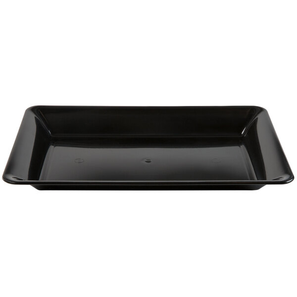 Fineline RC472.BK Platter Pleasers 14" x 10" Black Plastic Rectangular ...