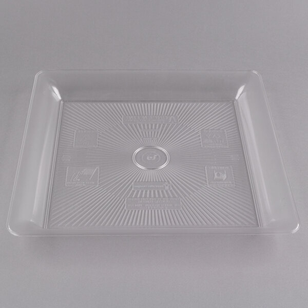 Fineline SQ4414.CL Platter Pleasers 14" x 14" Clear Plastic Square ...