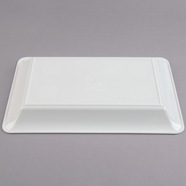 Fineline RC472.WH Platter Pleasers 14" x 10" White Plastic Rectangular ...