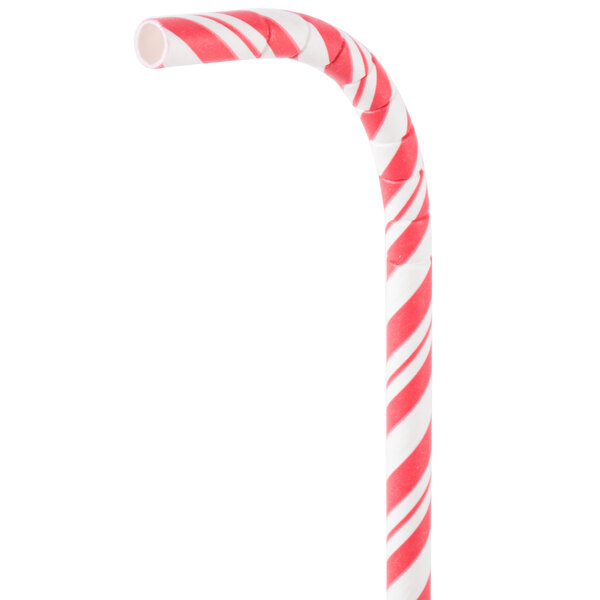 Creative Converting 051151 7 3/4" Jumbo Classic Red / White Stripe ...
