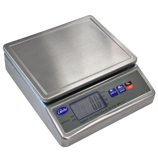 Globe GPS10-S 11 lb. Stainless Steel Waterproof Digital Portion Control ...