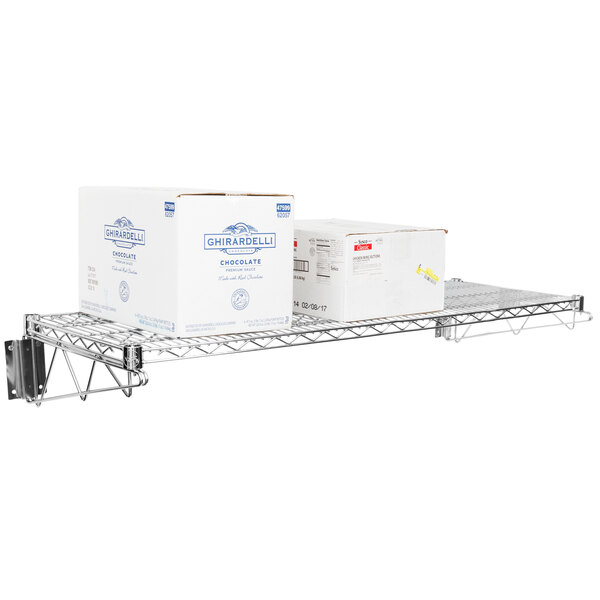 Regency 18" x 48" Chrome Wire Wall Mount Shelf