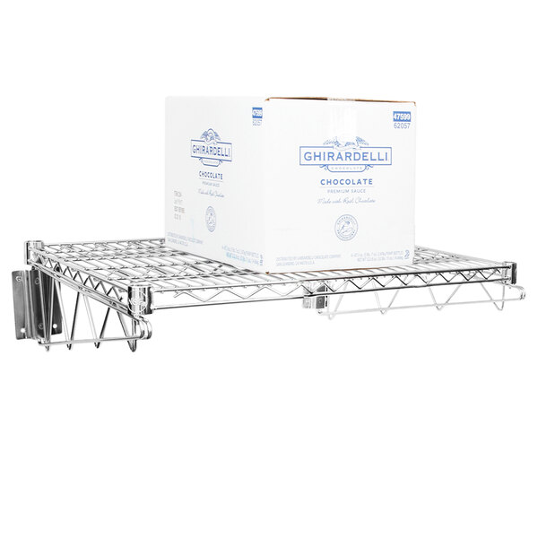 Regency 24" x 24" Chrome Wire Wall Mount Shelf