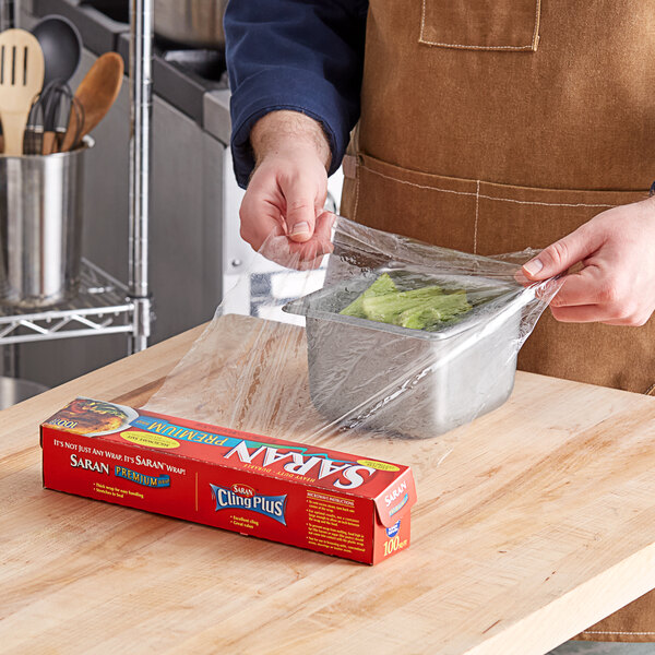 SC Johnson Saran™ 87077 Premium 100 Sq. Ft. Plastic Wrap - 12/Case