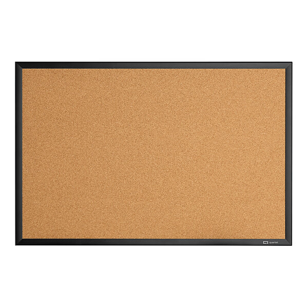 Quartet 2303B Classic 24" x 36" Cork Board with Black Aluminum Frame