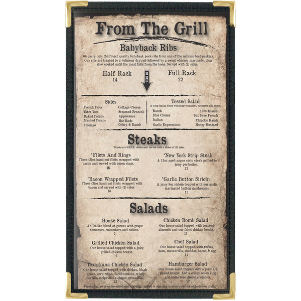 Menu Solutions RS110G Royal Select Series 11" x 17" Customizable ...