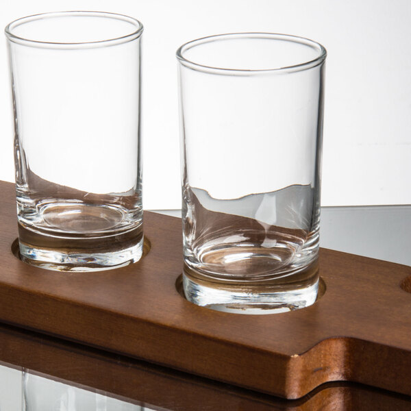 Acopa Dual-Sided Flight Paddle with Straight Up Tasting Glasses
