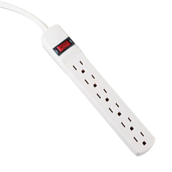 Innovera 73315 15' Ivory 6-Outlet Power Strip - 120V