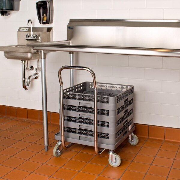 Noble Products Gray Dish Rack and Glass Rack Dolly with 31" Handle