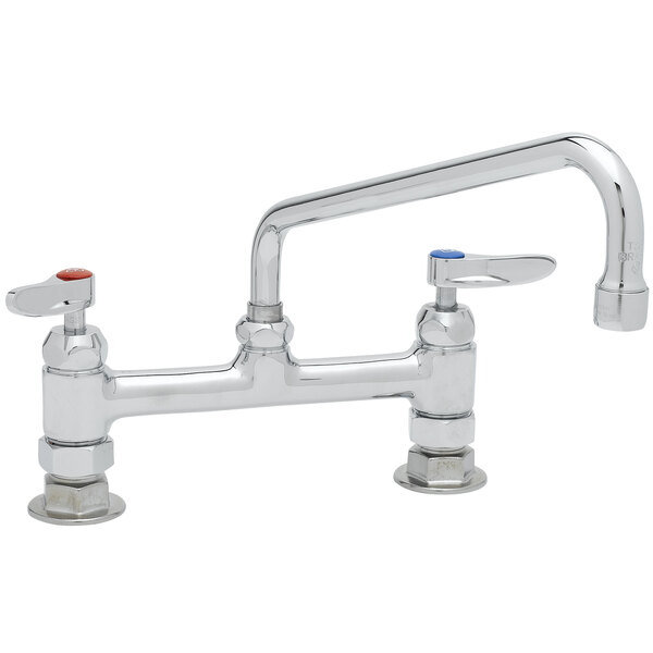 T&S B-0220-061XCRF1 Deck Mounted Pantry Faucet with 8" Adjustable ...