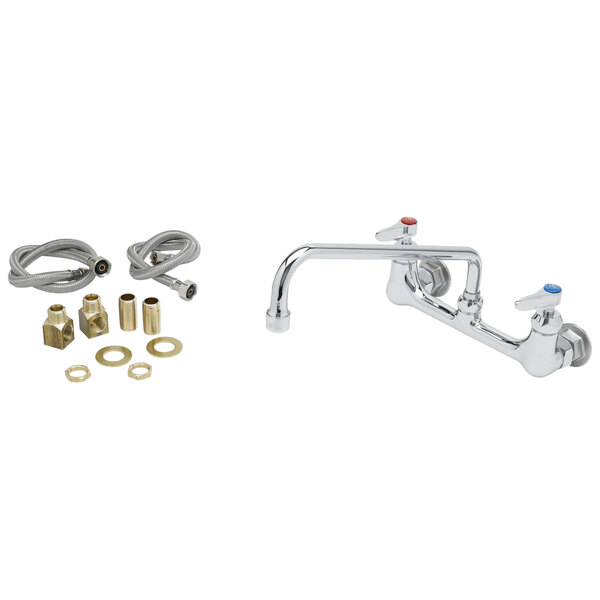 T&S B-0231-CR-K-F15 Wall Mounted Pantry Faucet with 8" Centers, 12 ...