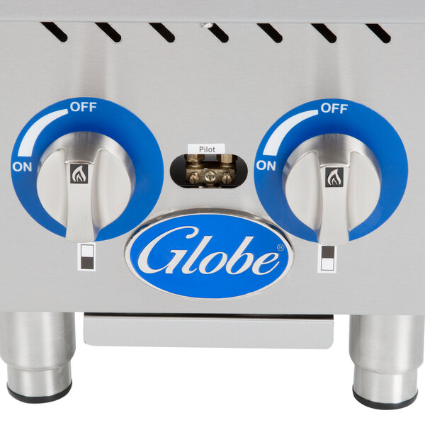 Globe GHP12G 12" Countertop Gas Hot Plate - 44,000 BTU