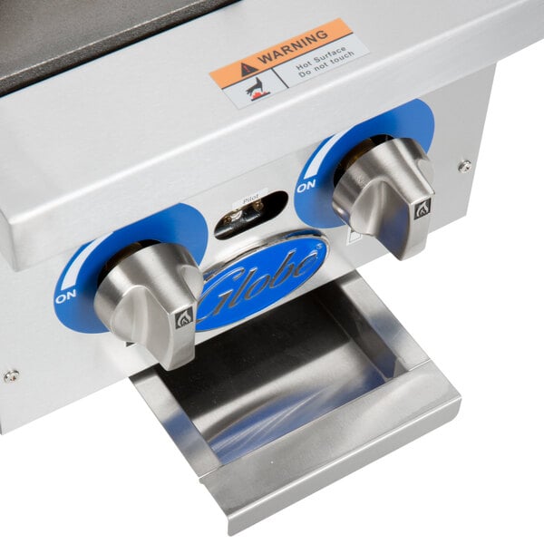 Globe GHP12G 12" Countertop Gas Hot Plate - 44,000 BTU