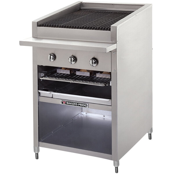 Bakers Pride F-36RS Natural Gas 36" Floor Model Glo Stone Charbroiler - 144,000 BTU