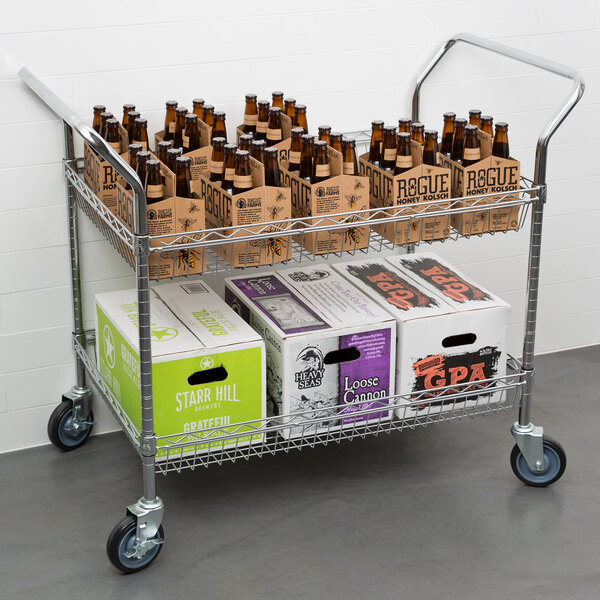 Regency Chrome Two Basket Utility Cart - 24" x 36" x 36"