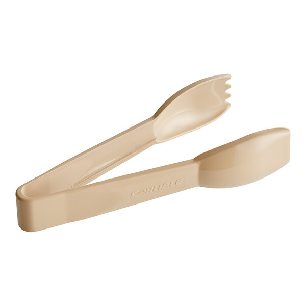 Carlisle 460606 Carly 6" Beige Plastic Salad Tongs