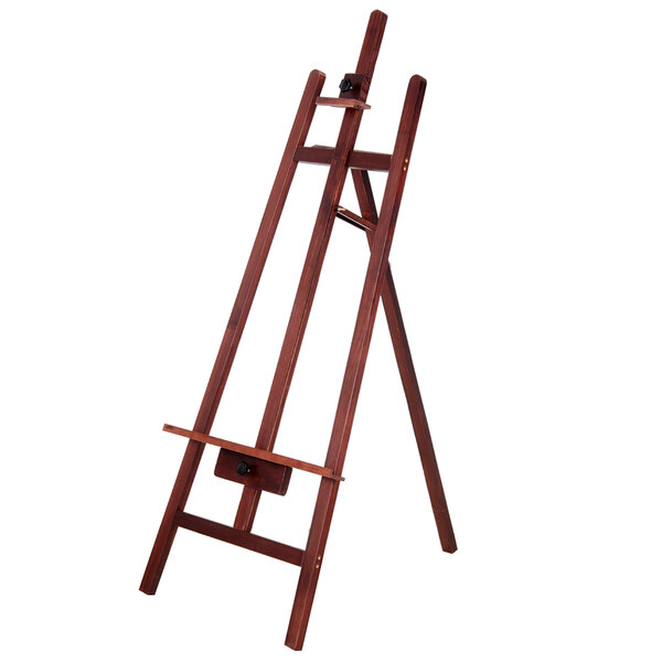 Choice 23" x 62" Adjustable Mahogany Wood Easel