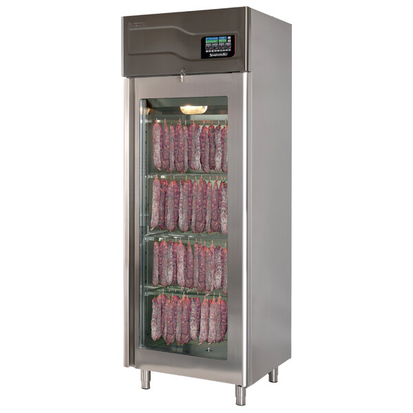Stagionello 29" Glass Door Stainless Steel Meat Curing Cabinet - 220 lb ...