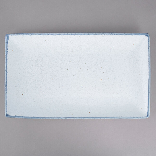 10 Strawberry Street ARCTIC-10RECPLTR Arctic Blue 10" x 6 3/8" Rectangular Porcelain Platter ...